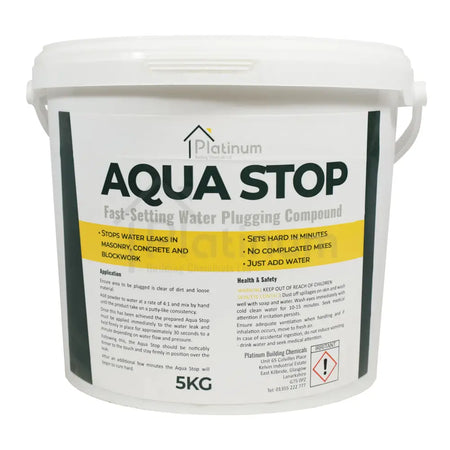 Platinum Aqua Stop - Rapid Set Water Plug Mortar | Order Online ...